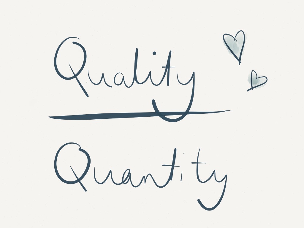Quality over Quantity-encouragement to the working mother