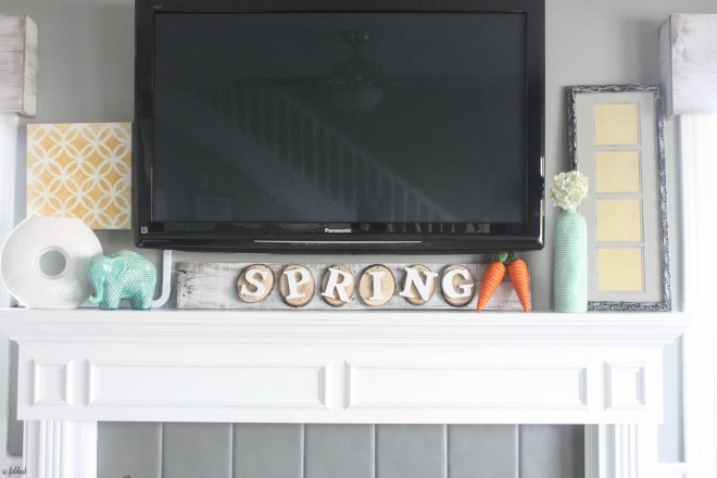 DIY Wood Slice Spring Pallet Sign - Re-Fabbed