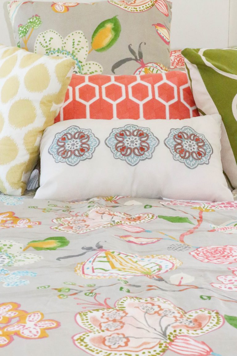 Aqua & Coral Master Bedroom Makeover - Re-Fabbed