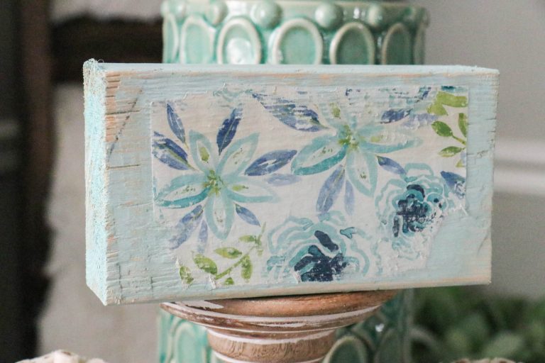 Scrap Wood Decor using Wrapping Paper - Re-Fabbed