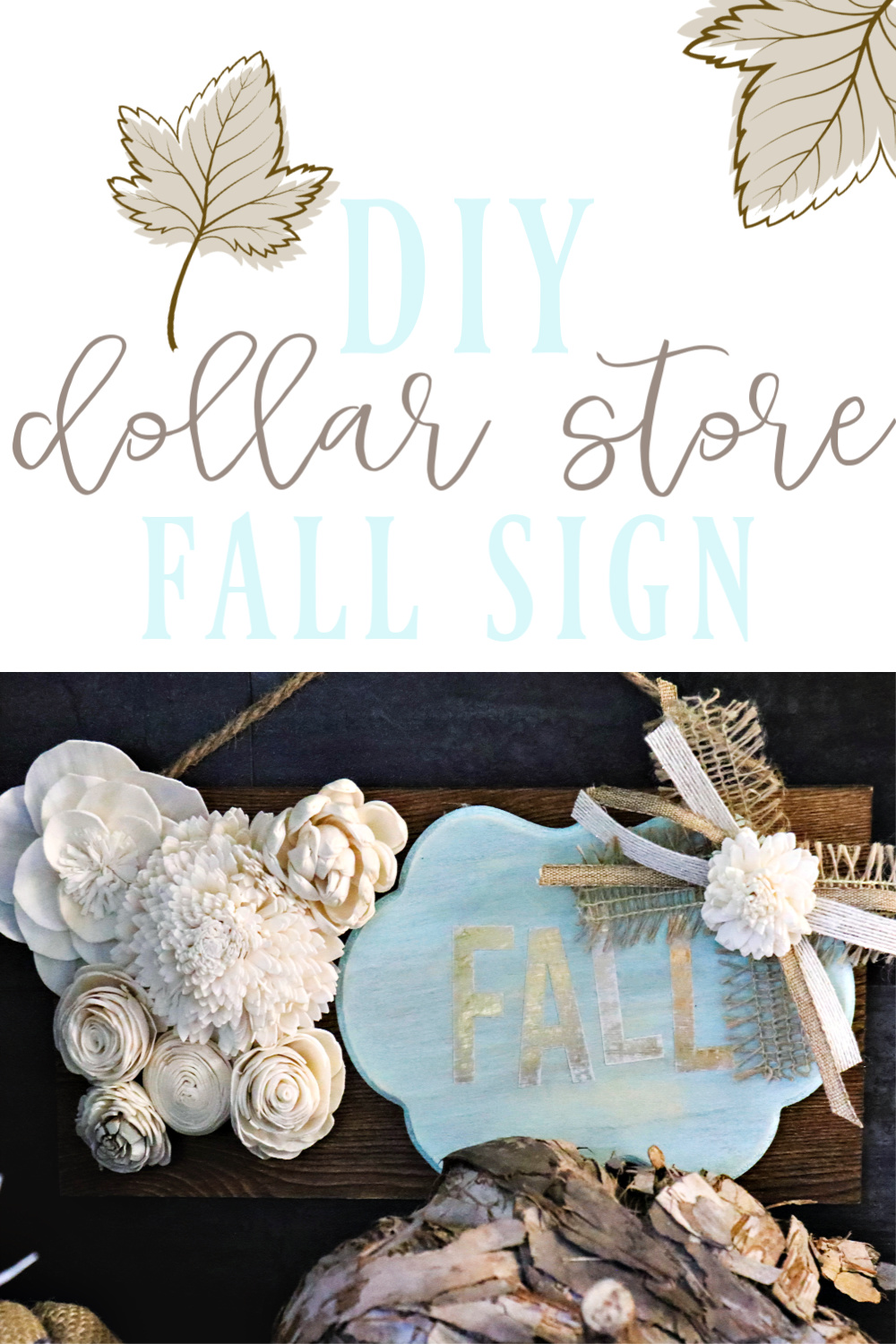 Dollar Store Fall Sign - Re-Fabbed