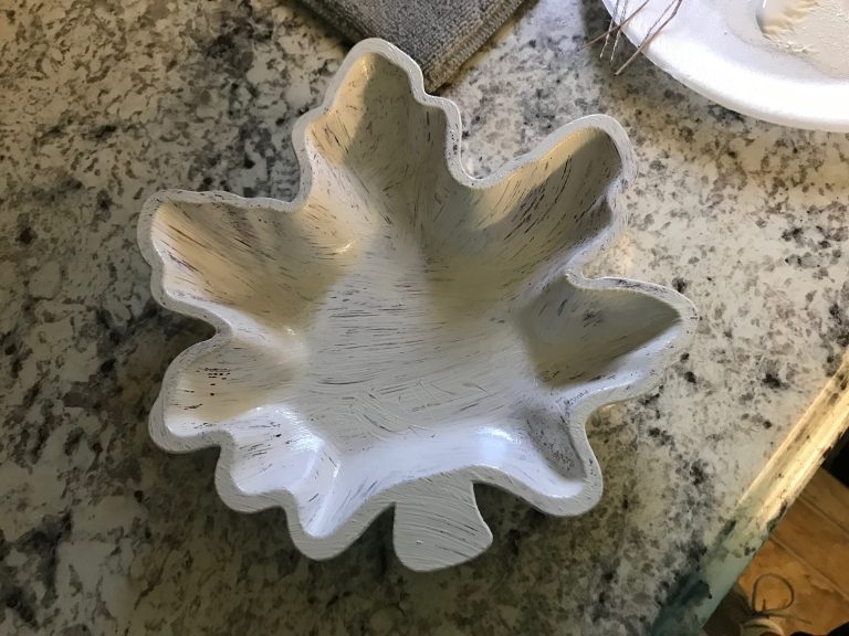 Dollar Tree Leaf Tray Makeover - Re-Fabbed