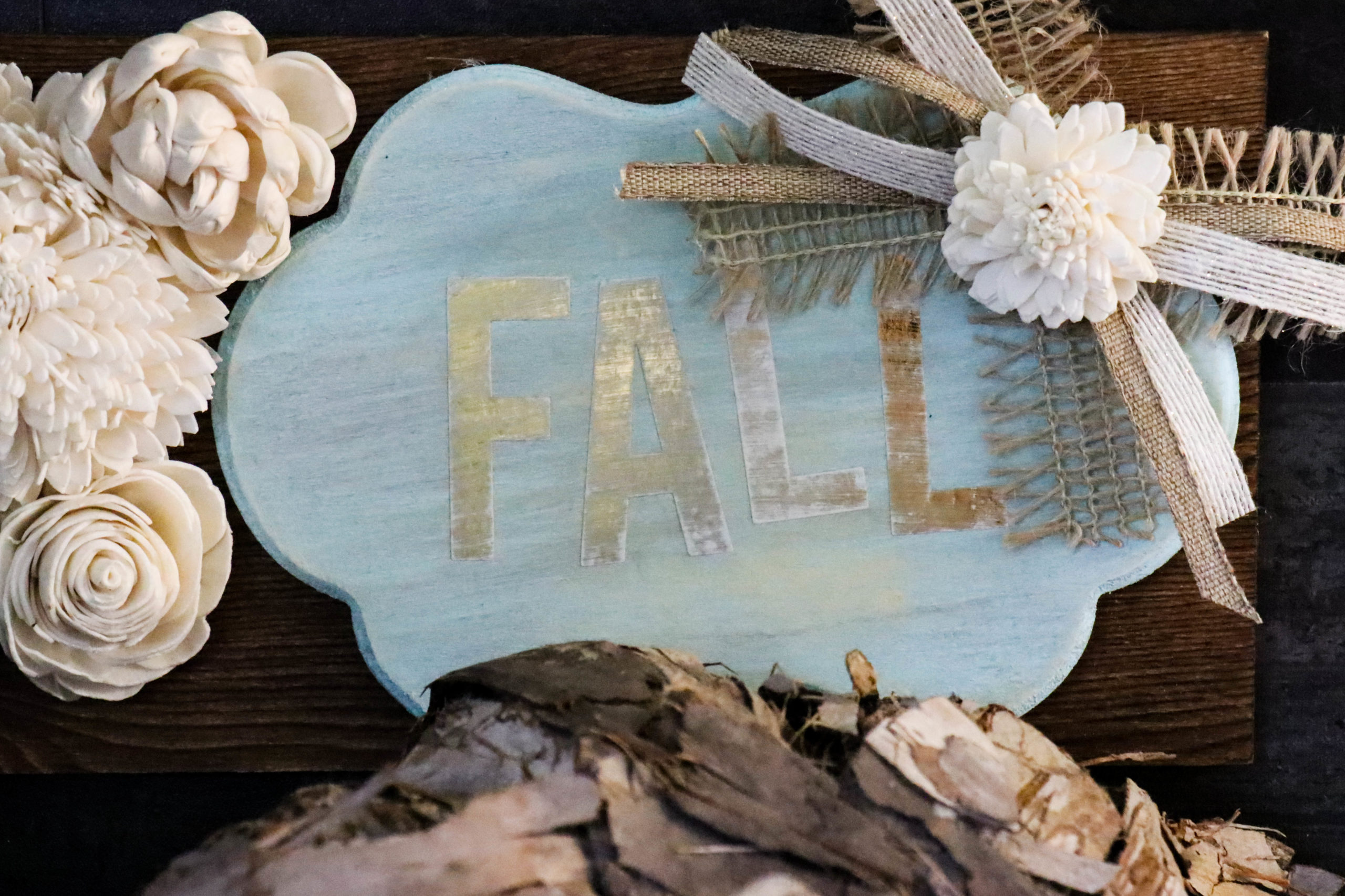 Dollar Store Fall Sign - Re-Fabbed