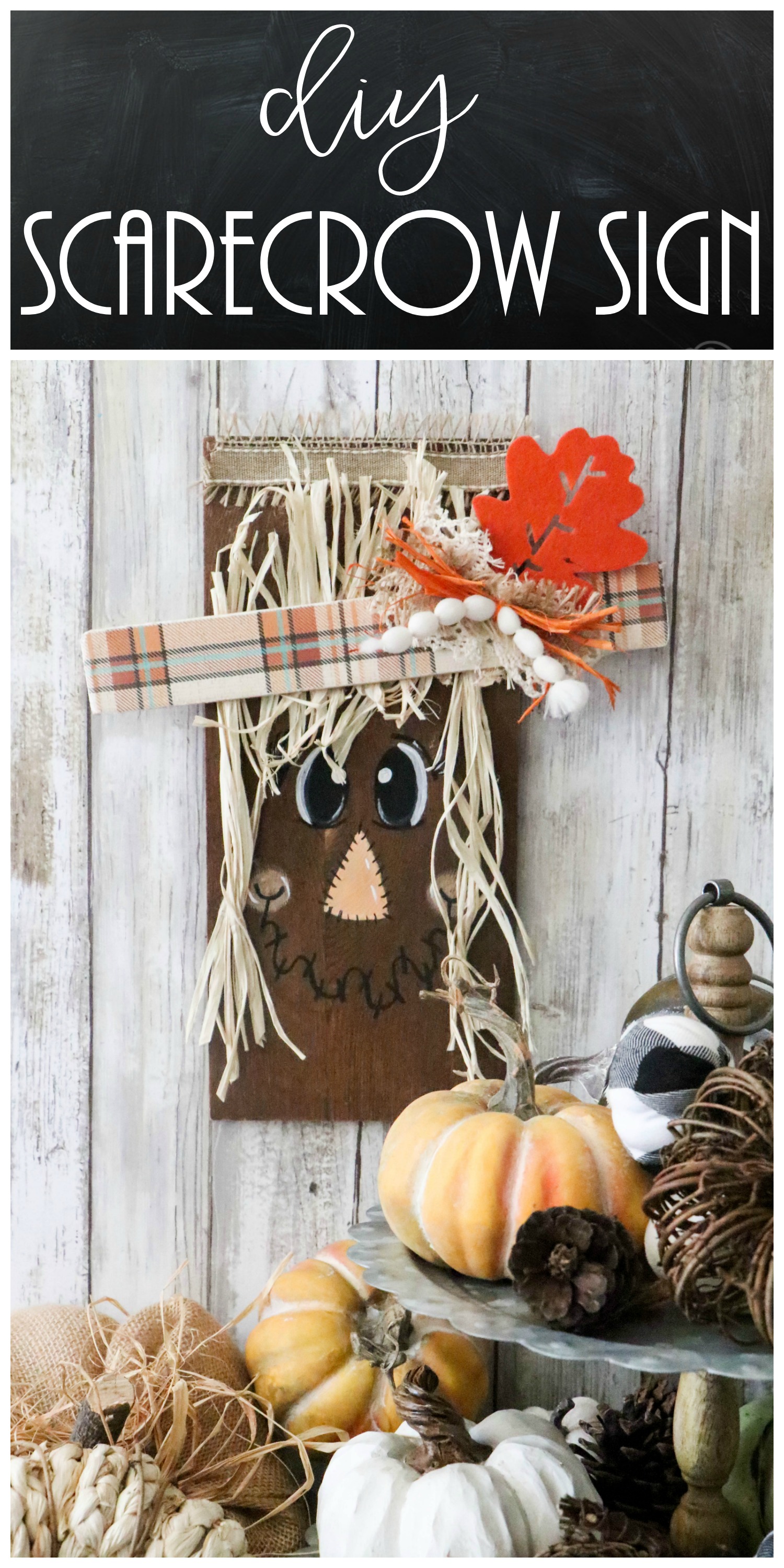 diy scarecrow sign - Re-Fabbed