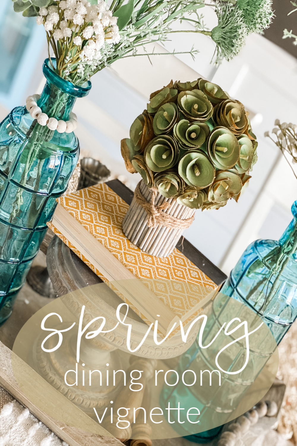 Budget Friendly Spring Table Vignette - Re-Fabbed