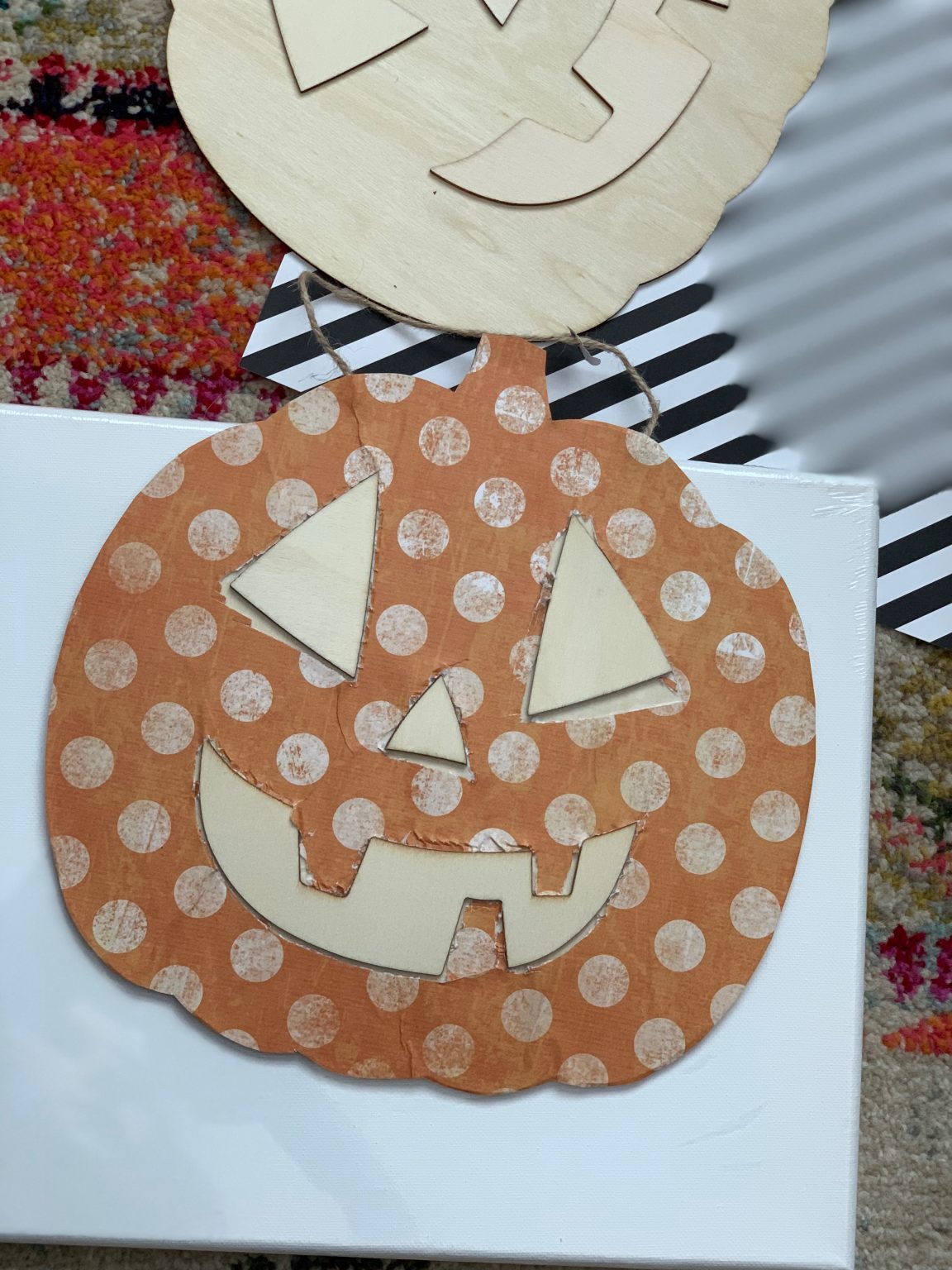 Dollar Tree Wood Pumpkin diy - Re-Fabbed