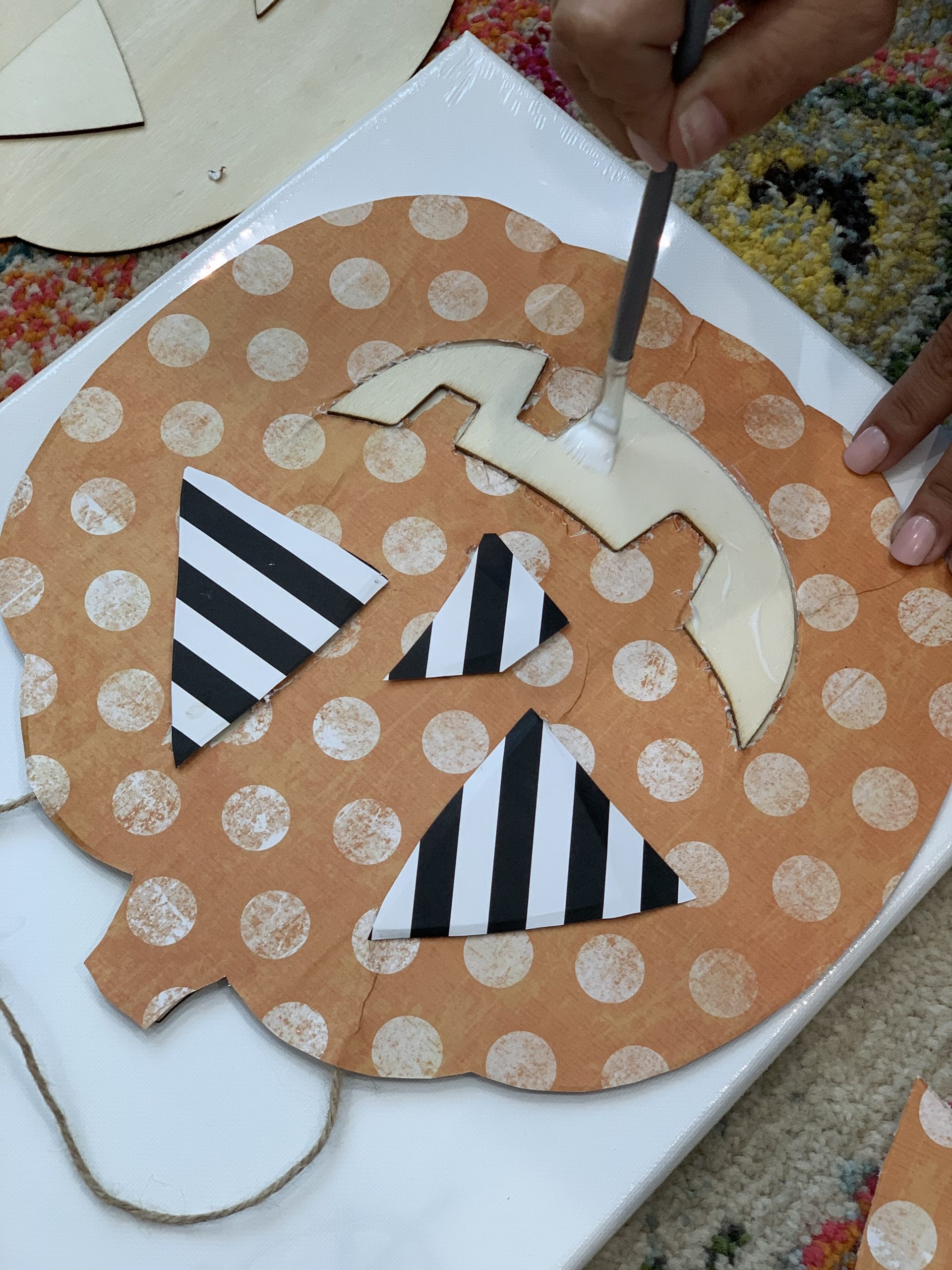 Dollar Tree Wood Pumpkin diy - Re-Fabbed