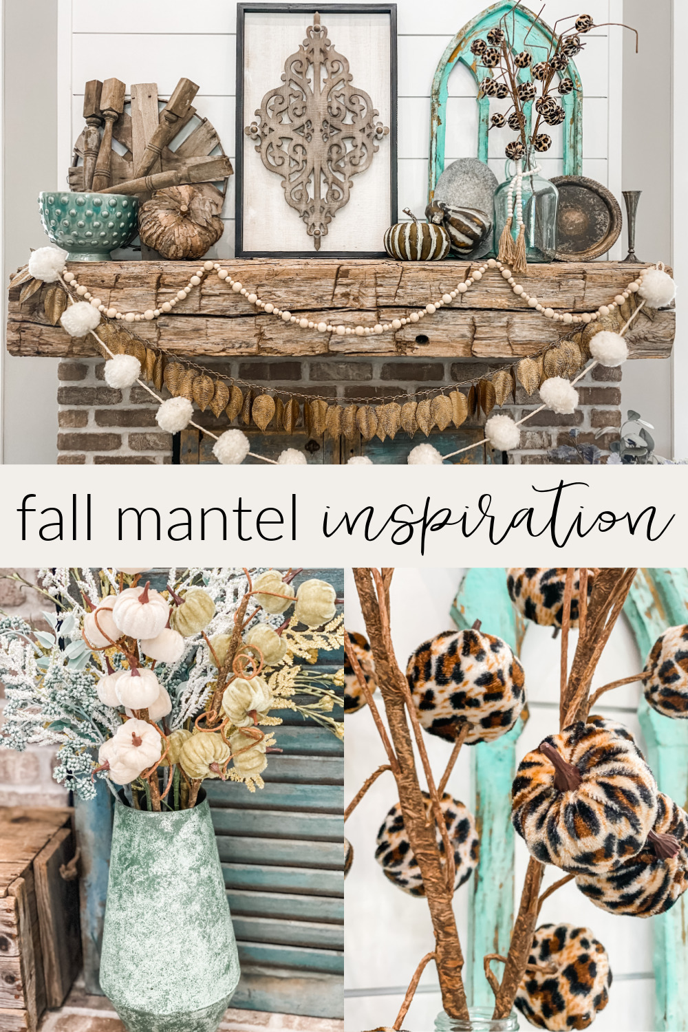 Rustic Boho Inspired Fall Mantel - Re-Fabbed