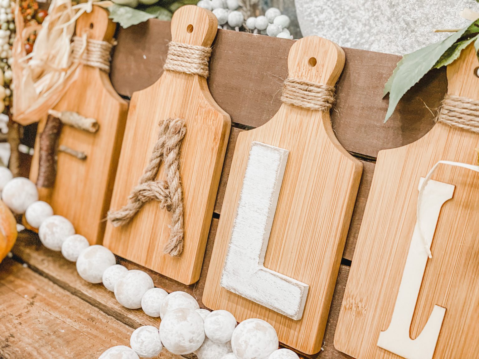 mini cutting board fall sign - Re-Fabbed