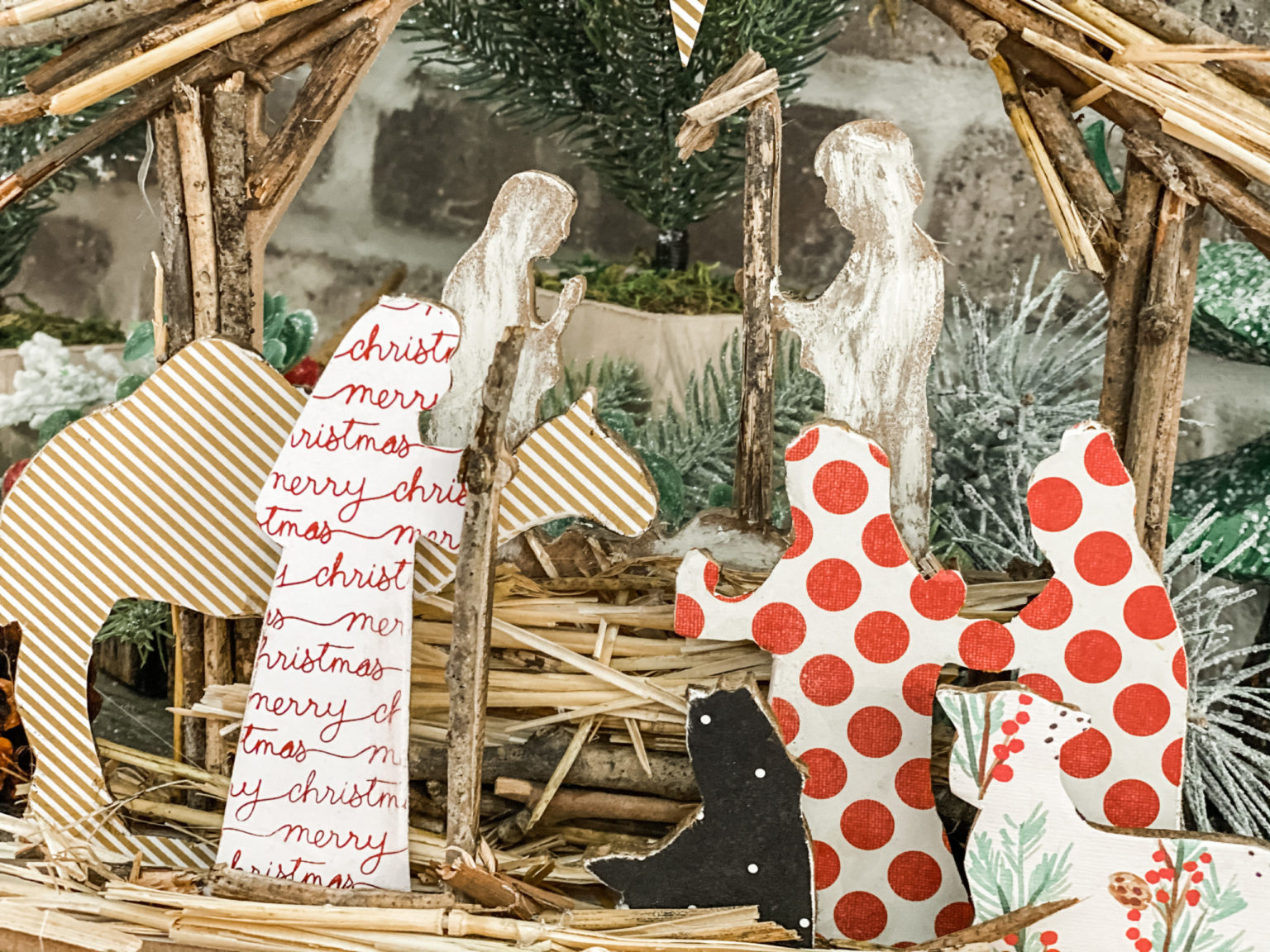 Dollar General nativity makeover - Re-Fabbed