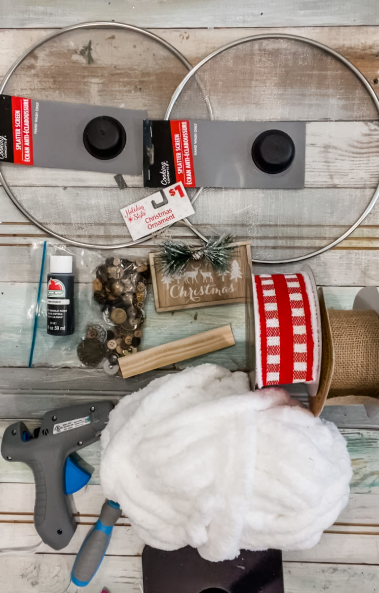 diy Dollar Tree splatter screen snowman - Re-Fabbed