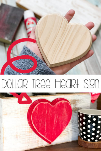 Dollar Tree heart shelf sitter - Re-Fabbed