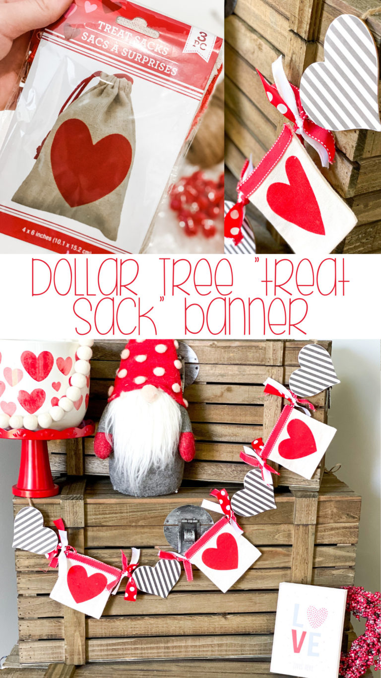 diy Dollar Tree Valentines banner - Re-Fabbed
