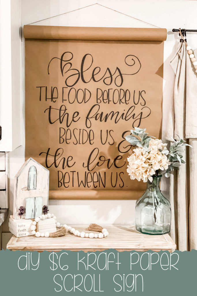 diy kraft paper scroll sign - Re-Fabbed