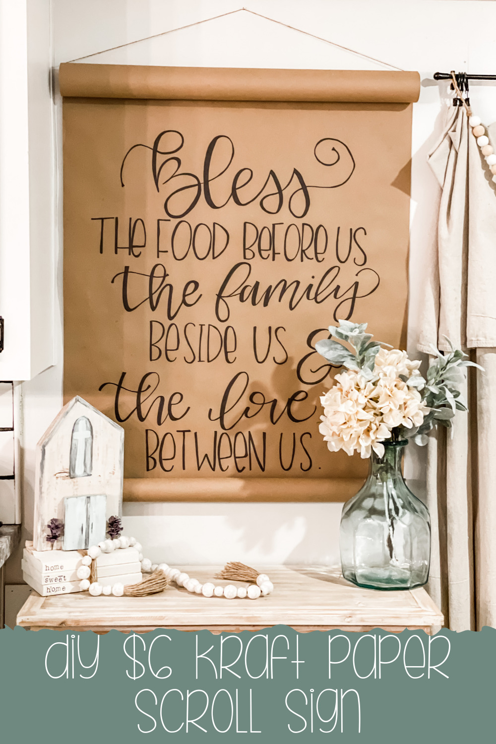 diy kraft paper scroll sign - Re-Fabbed