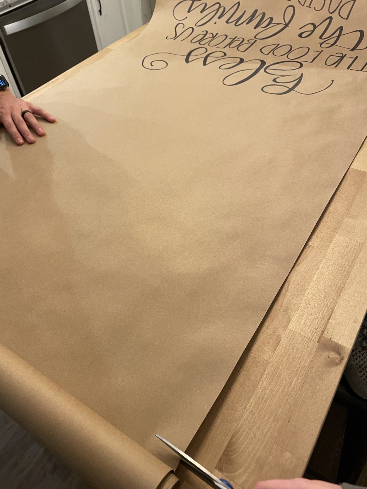 diy kraft paper scroll sign - Re-Fabbed