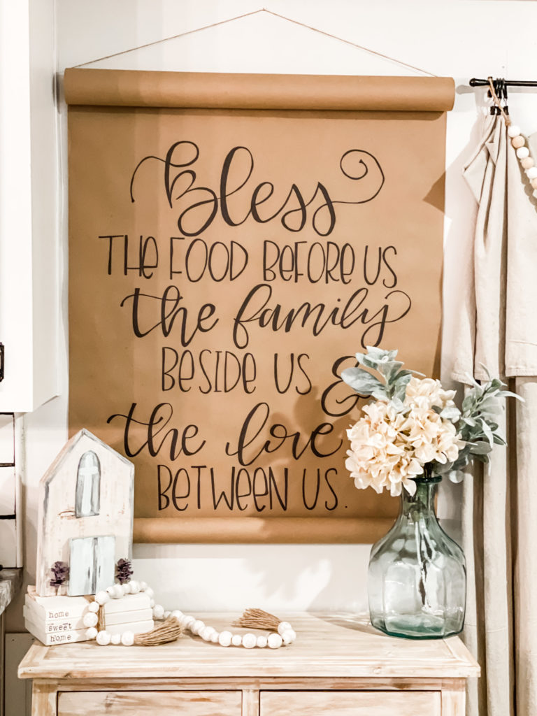 diy kraft paper scroll sign - Re-Fabbed