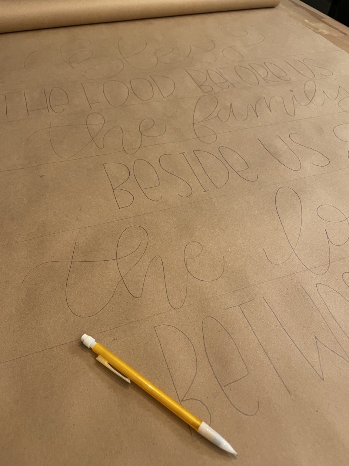 diy kraft paper scroll sign - Re-Fabbed