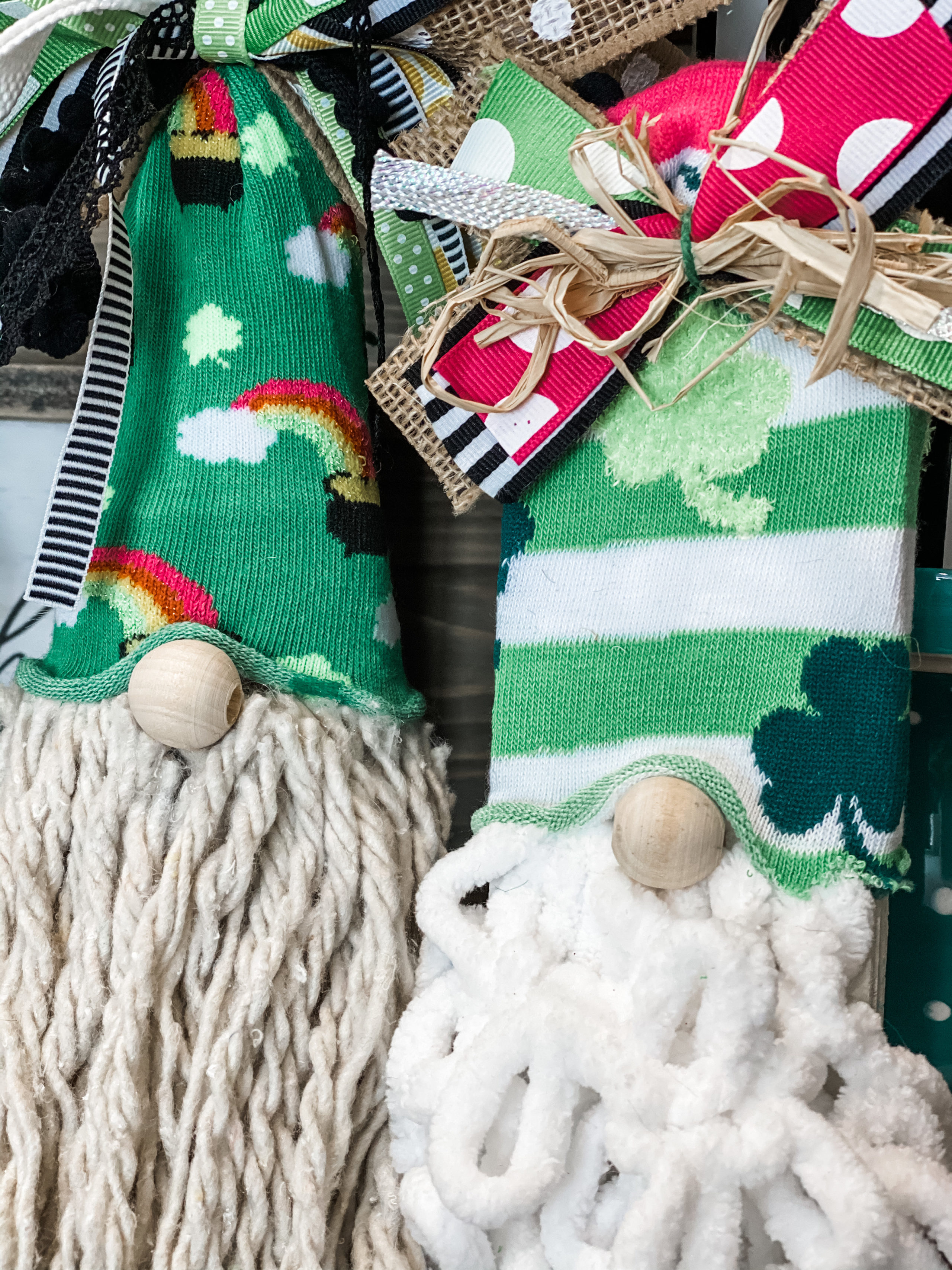 how to make gnomes from Dollar Tree socks - Re-Fabbed