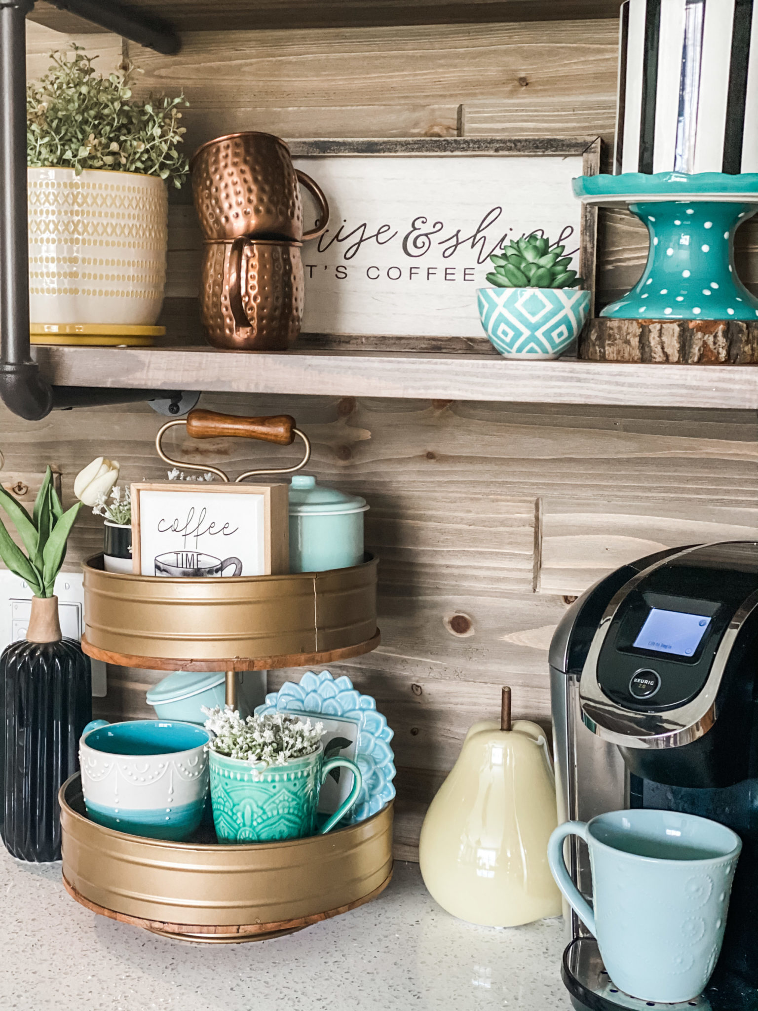 simple Spring coffee bar - Re-Fabbed