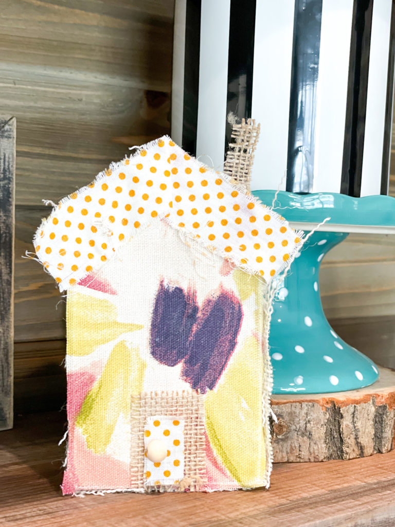 diy wood block fabric house - Re-Fabbed