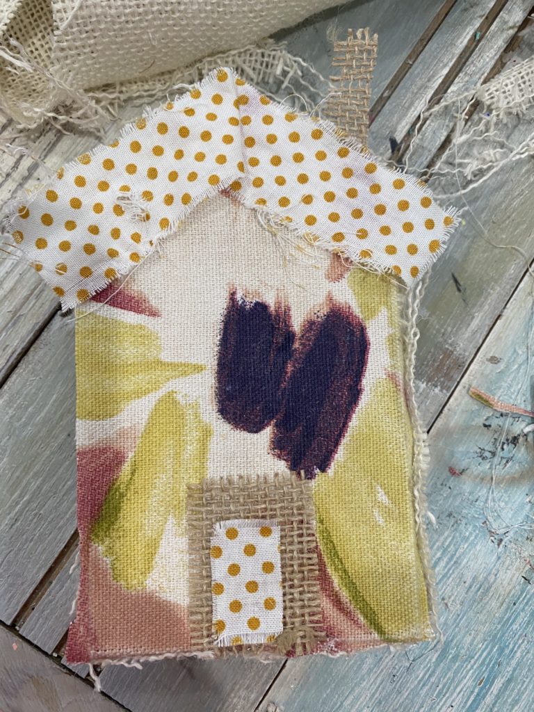 diy wood block fabric house - Re-Fabbed