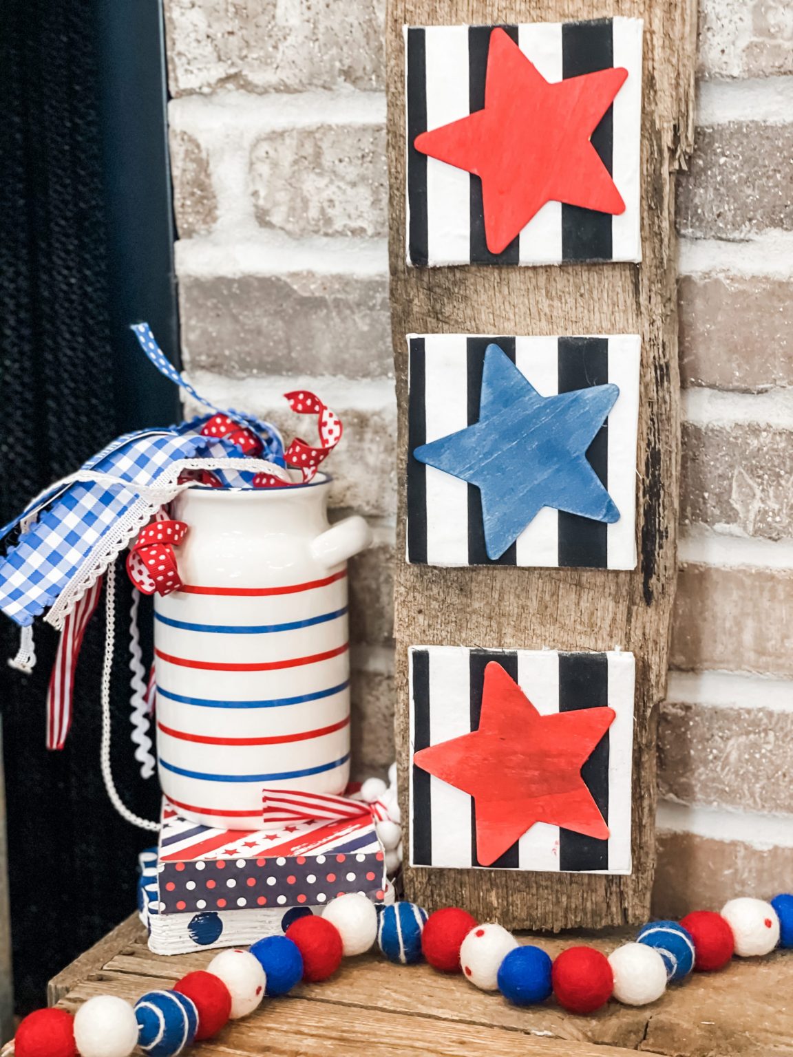 diy stars and stripes sign - Re-Fabbed