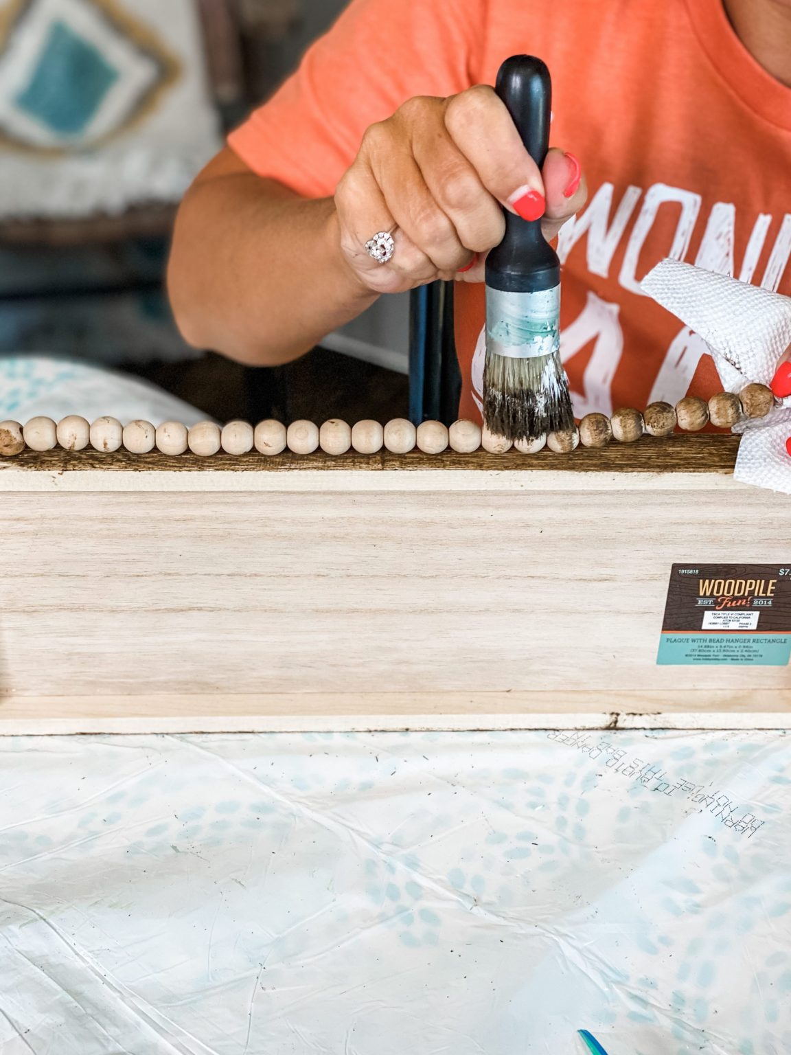 diy wooden bead sign - Re-Fabbed