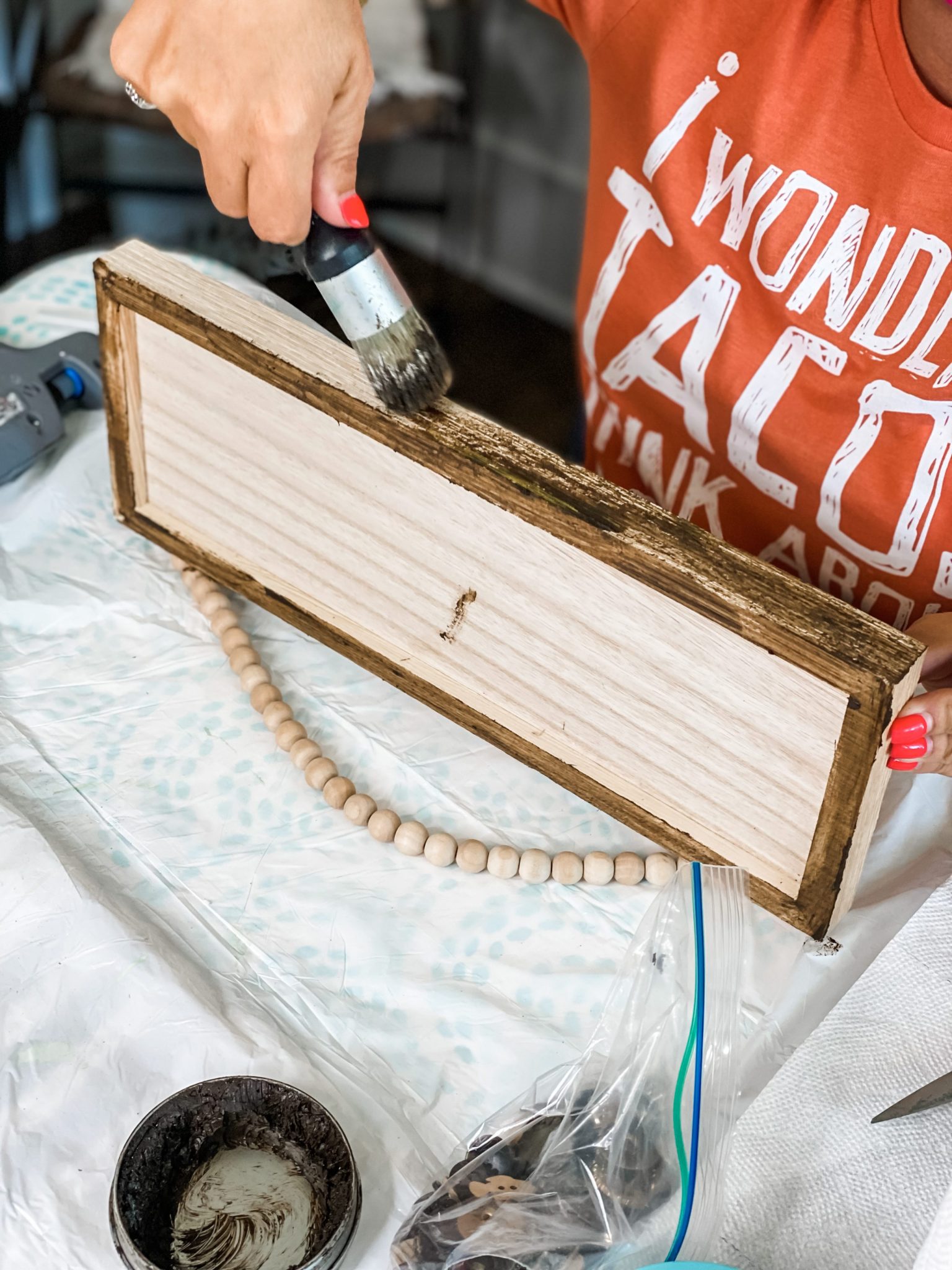 diy wooden bead sign - Re-Fabbed