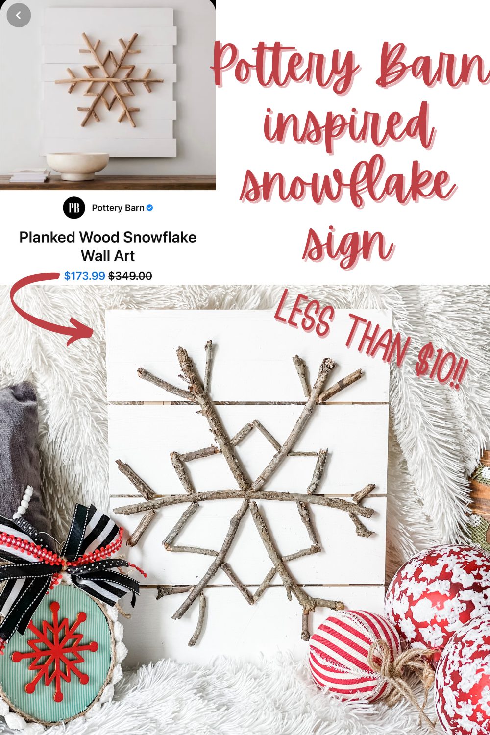 pottery barn inspired snowflake sign - Re-Fabbed