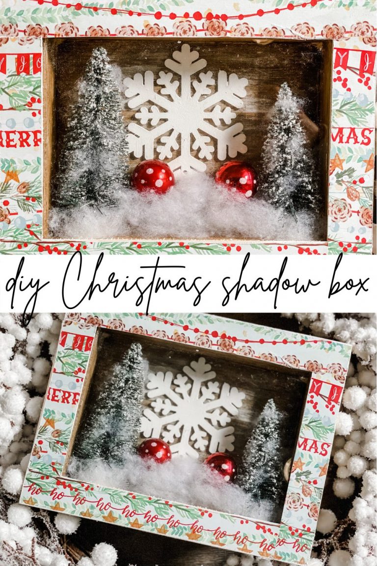diy Christmas scene shadow box - Re-Fabbed