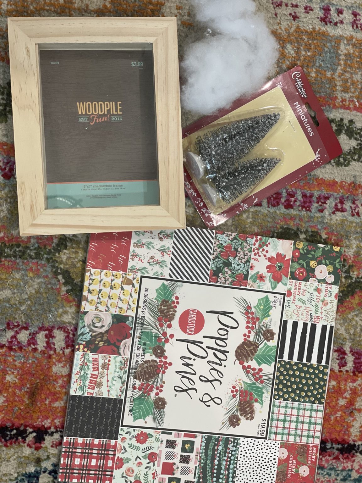 diy Christmas scene shadow box - Re-Fabbed