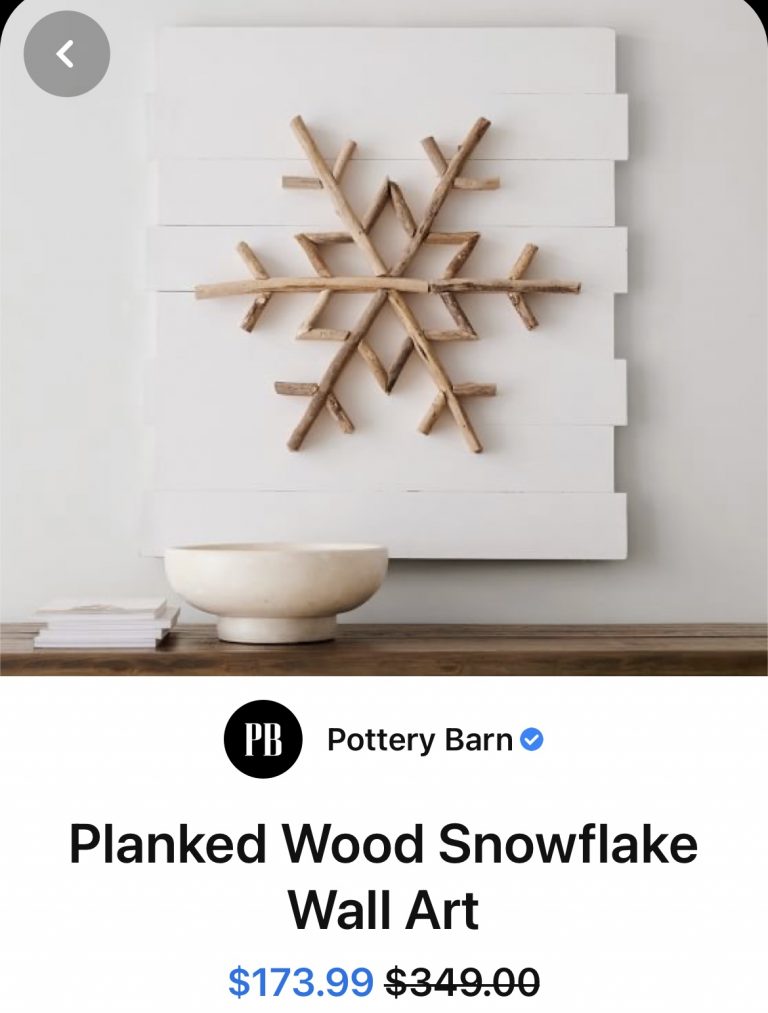 pottery barn inspired snowflake sign - Re-Fabbed
