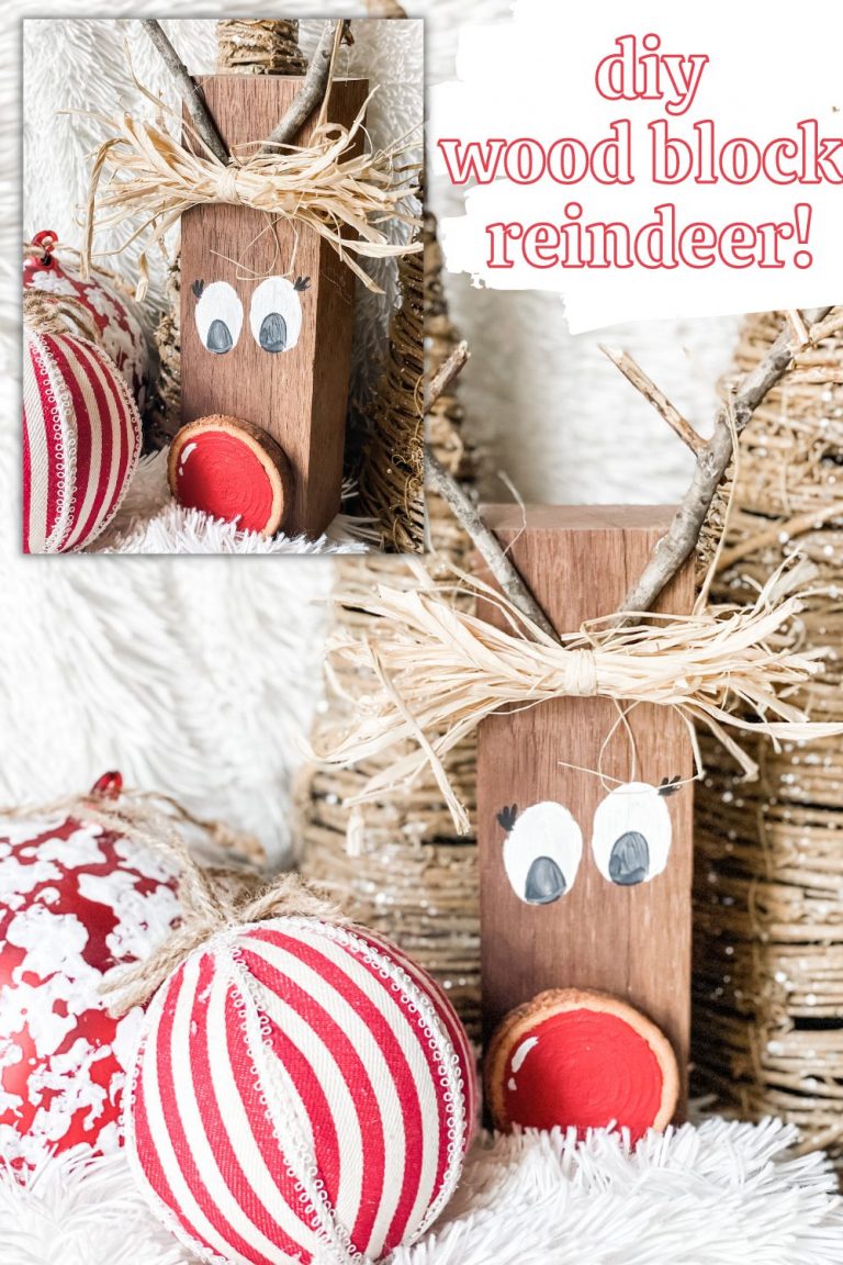 diy wood block reindeer - Re-Fabbed