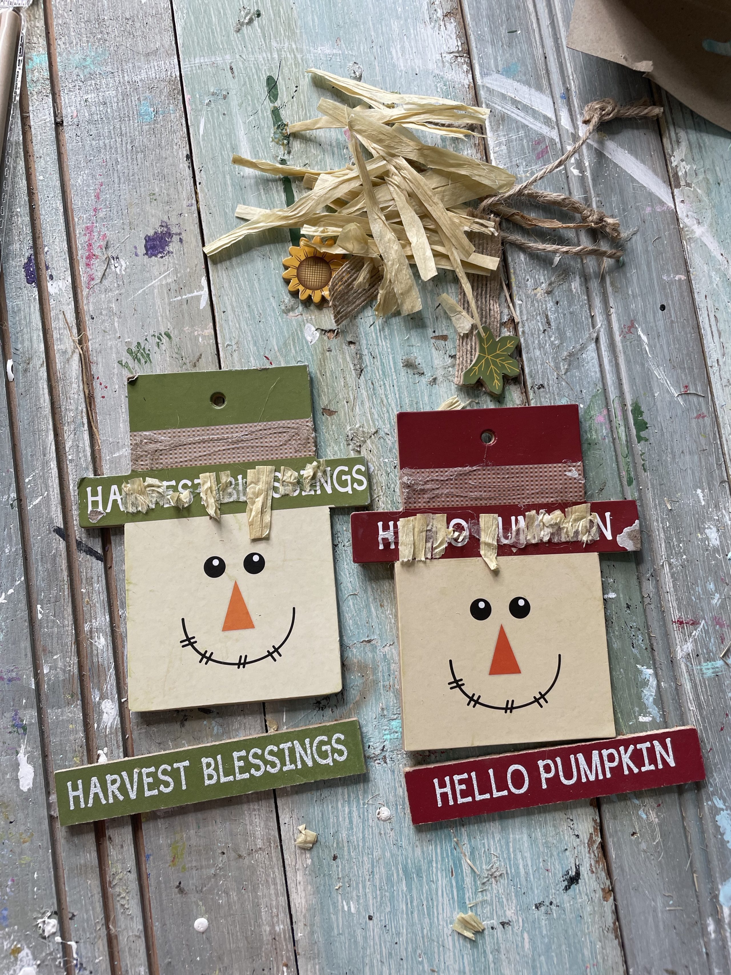 dollar tree scarecrow makeover - Re-Fabbed