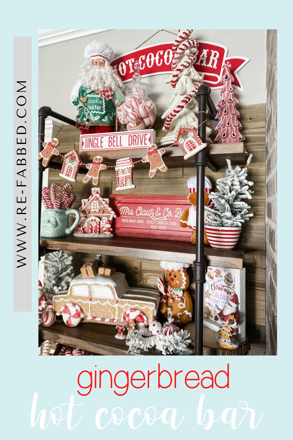 gingerbread theme hot cocoa bar - Re-Fabbed