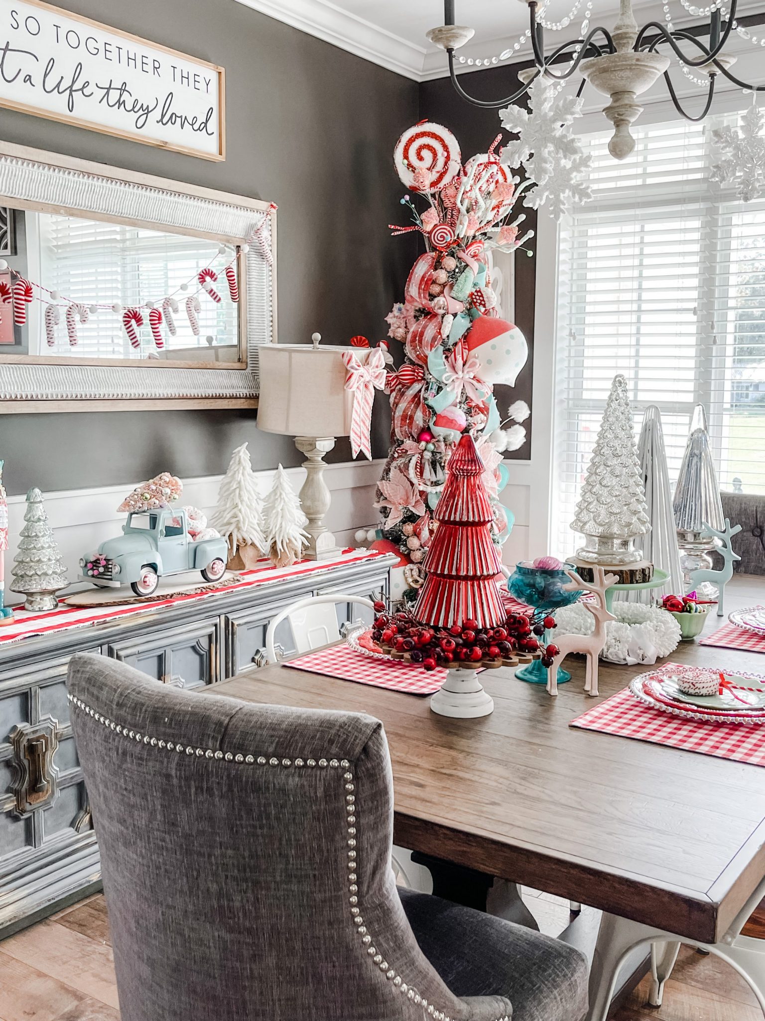 Candyland Christmas dining room - Re-Fabbed