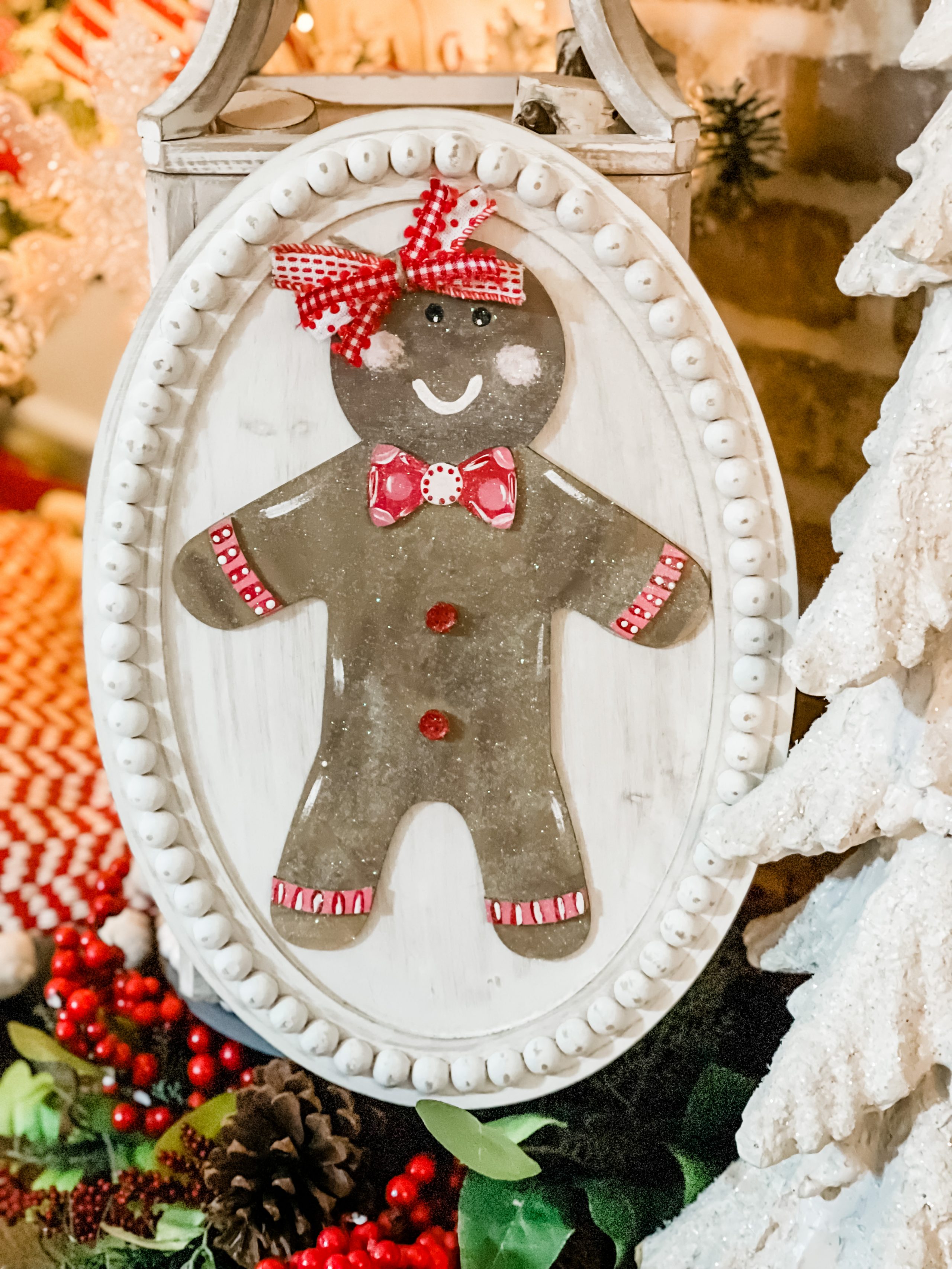 dollar tree gingerbread man makeover - Re-Fabbed