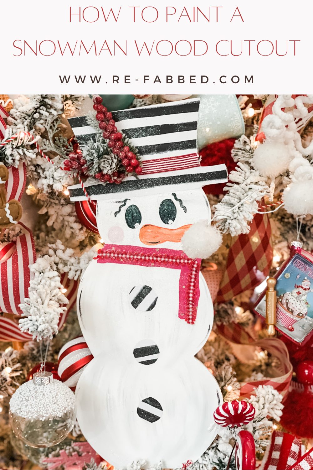 how to paint a wooden snowman - Re-Fabbed