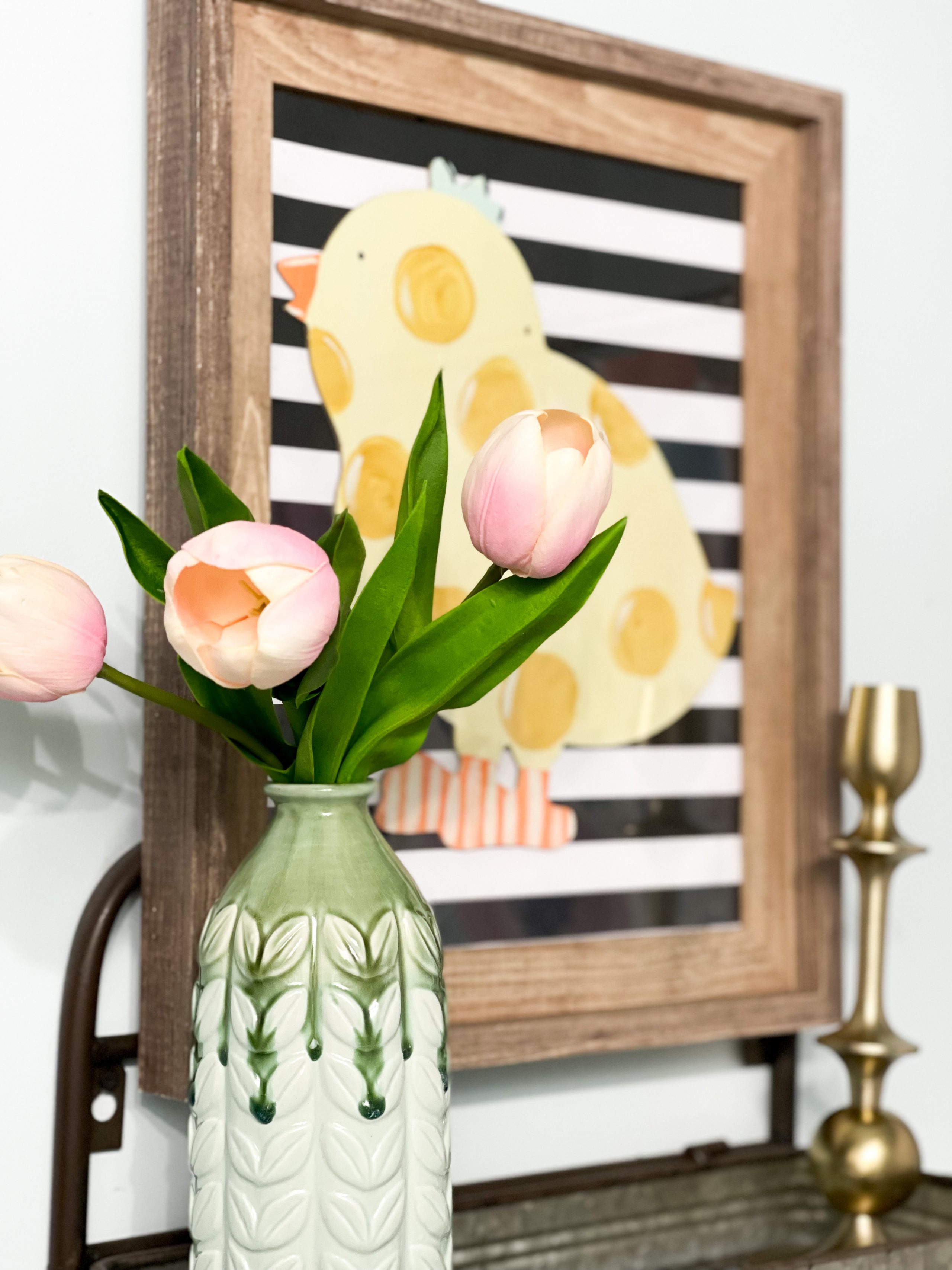 dollar tree wooden chicken makeover - Re-Fabbed