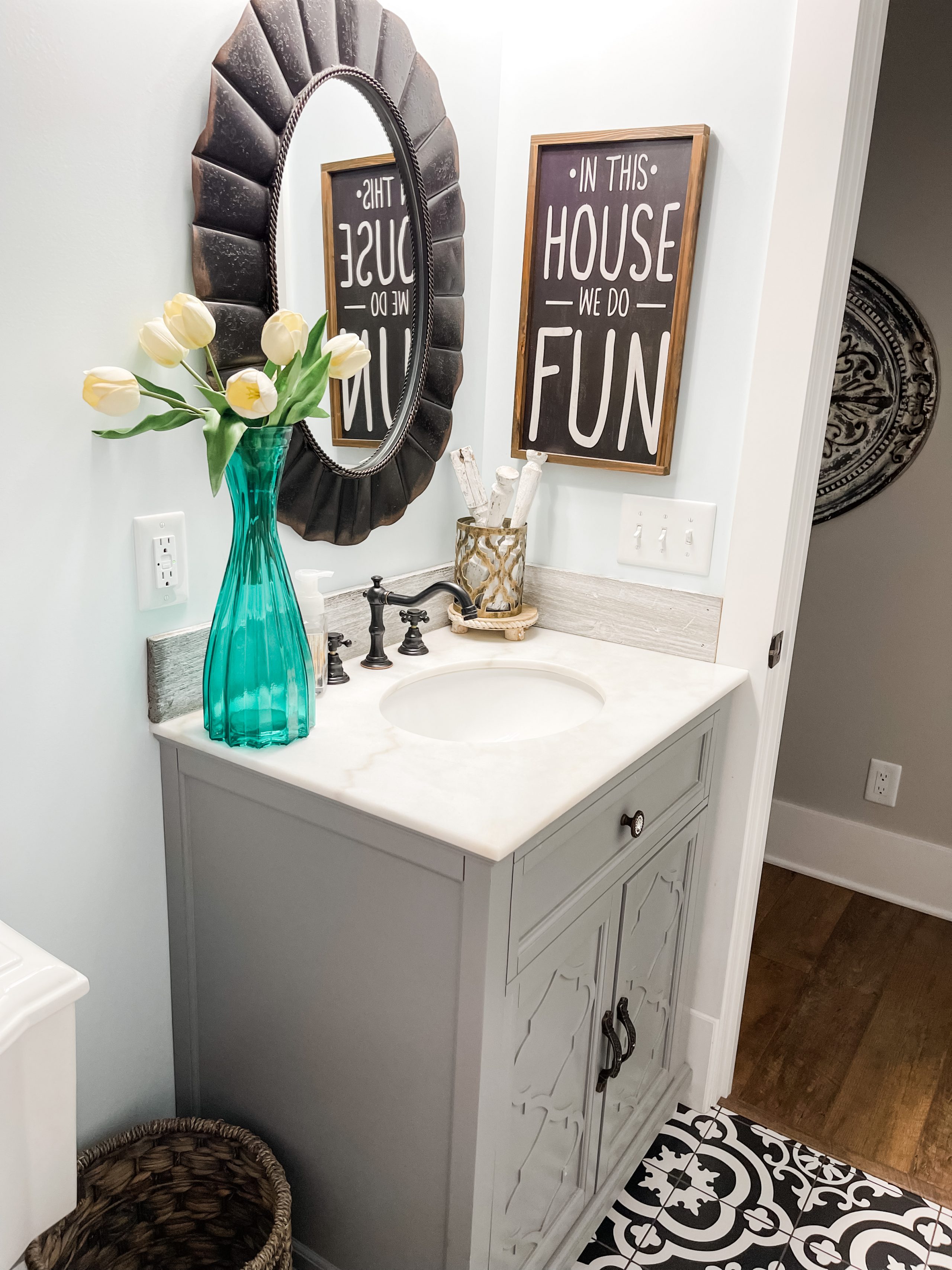 guest bathroom spring inspiration - Re-Fabbed