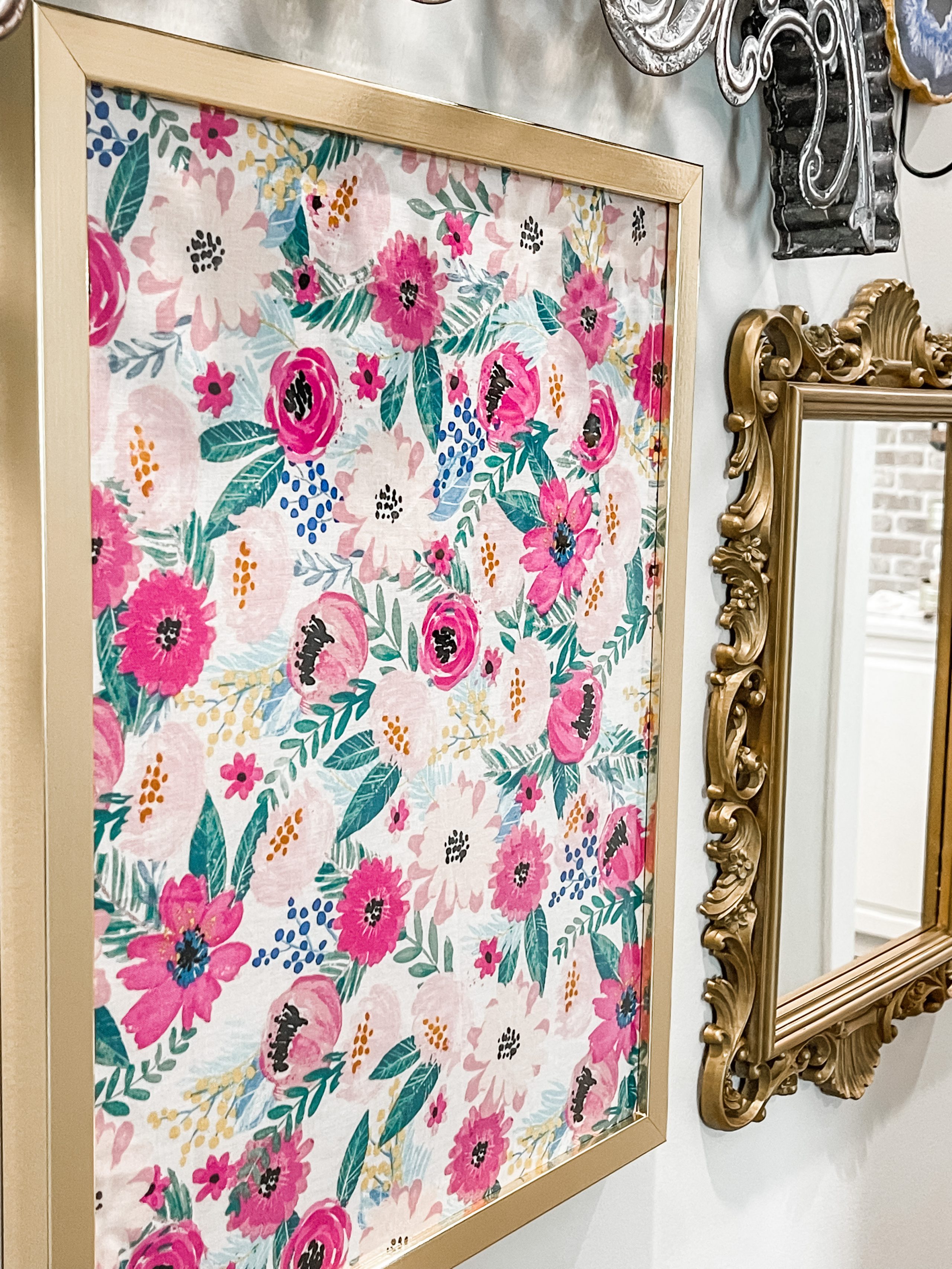 framed fabric wall art - Re-Fabbed