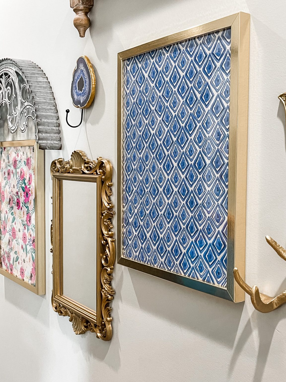 framed fabric wall art - Re-Fabbed