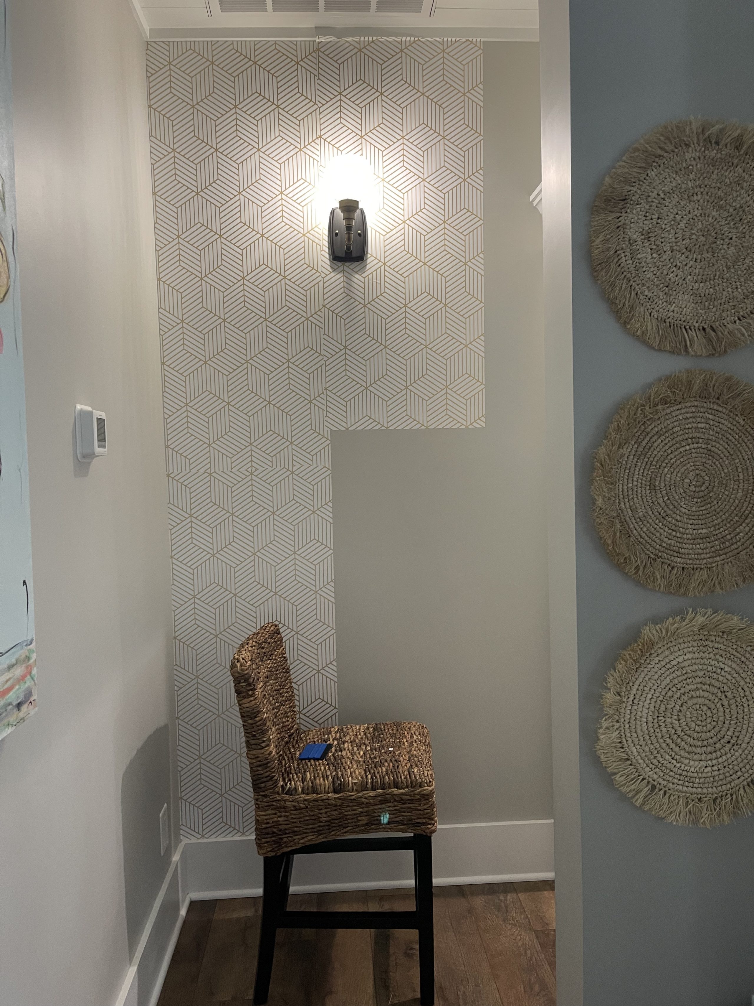 hallway accent wall makeover - Re-Fabbed