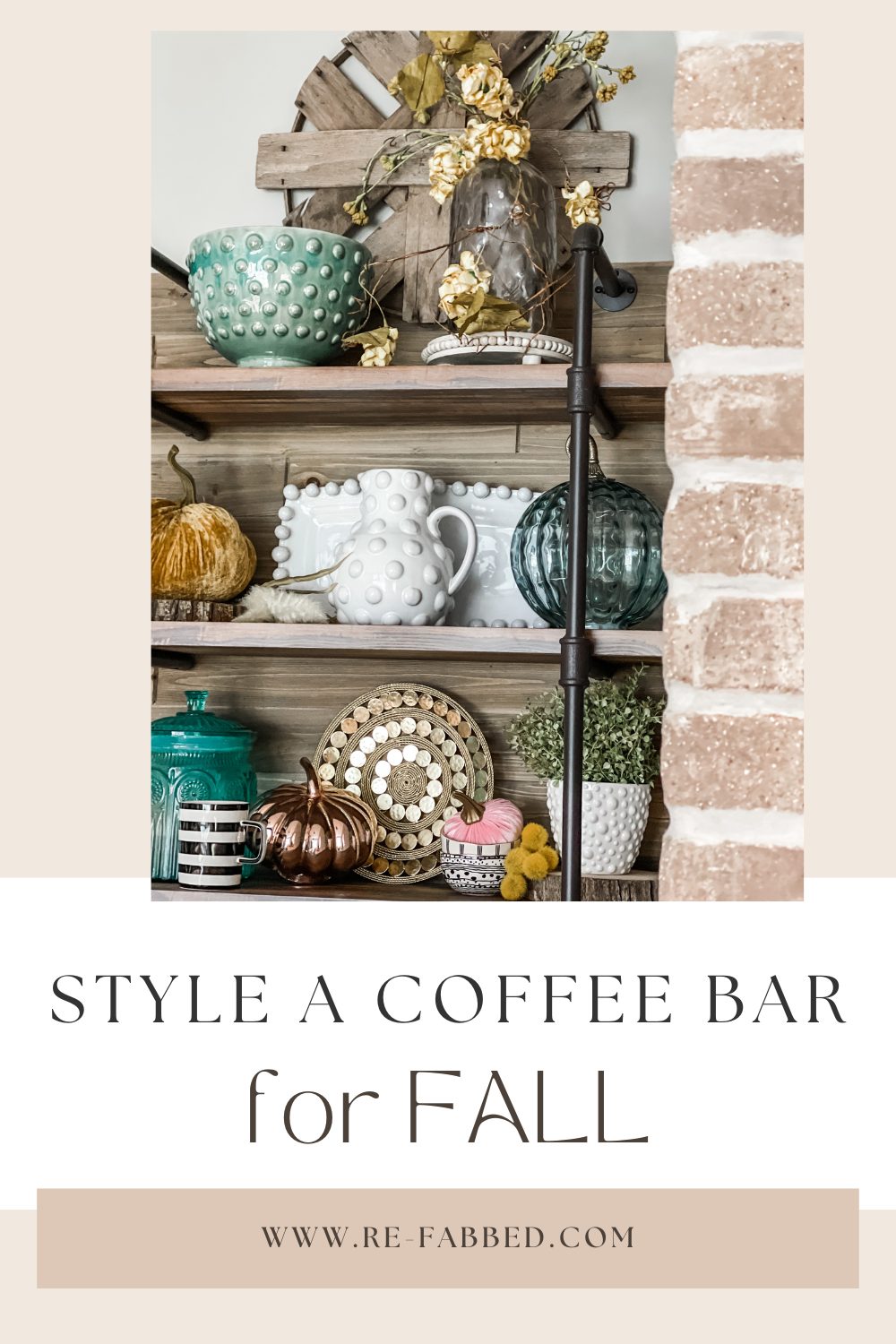 styling the coffee bar for fall - Re-Fabbed