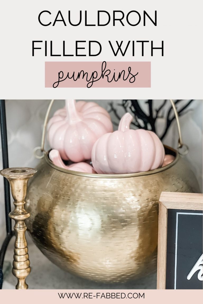 decorating with a cauldron for halloween - Re-Fabbed