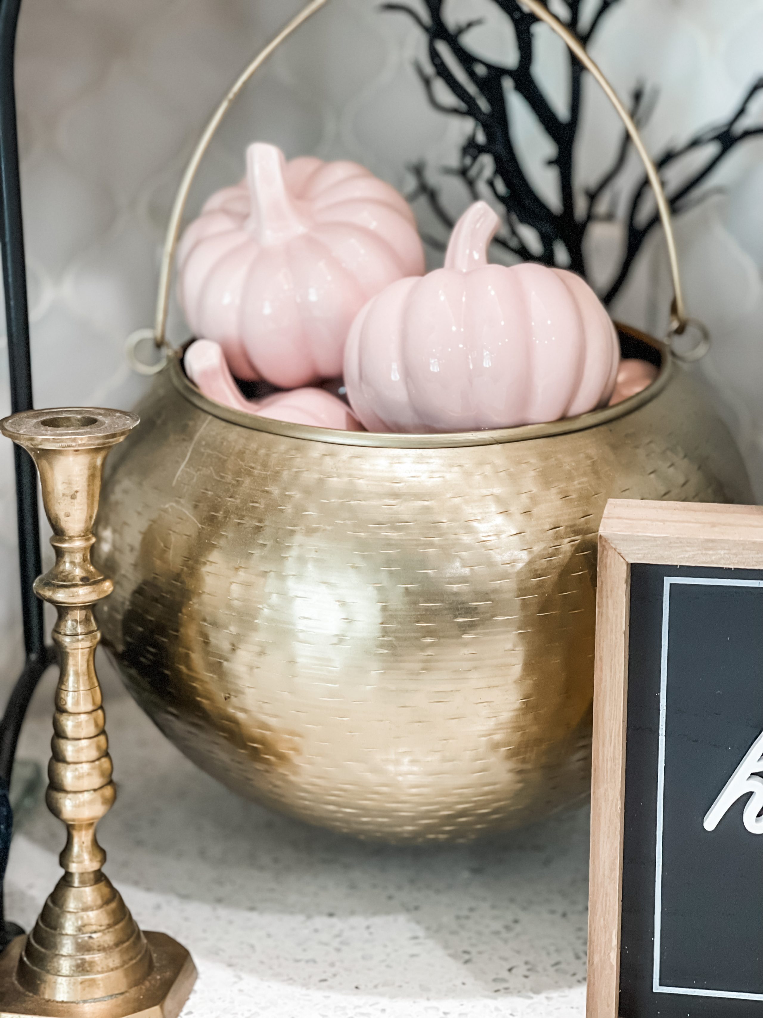 decorating with a cauldron for halloween - Re-Fabbed