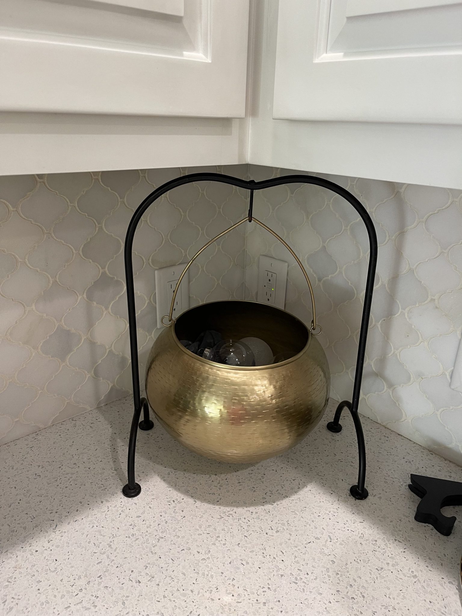 decorating with a cauldron for halloween - Re-Fabbed