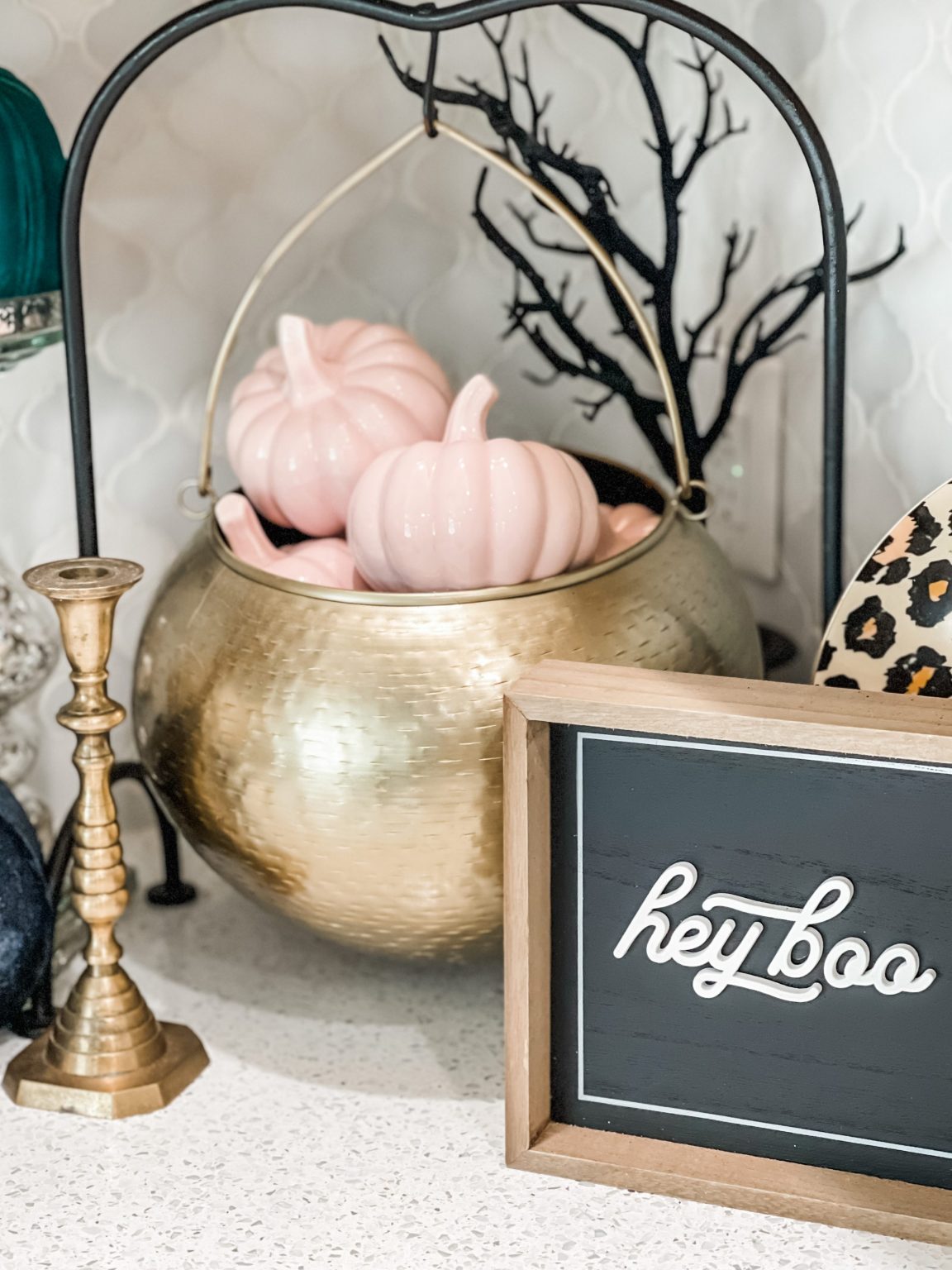 decorating with a cauldron for halloween - Re-Fabbed