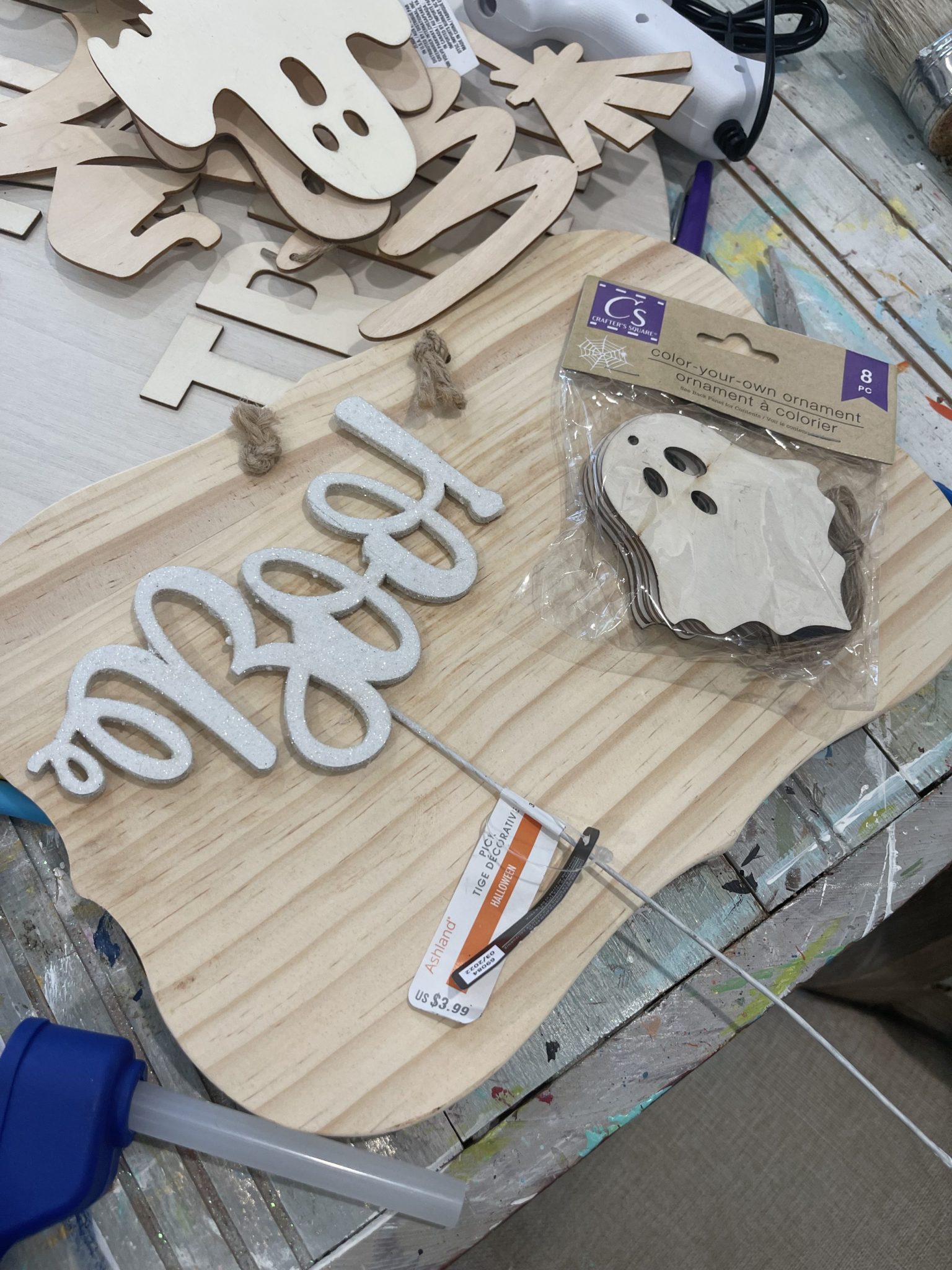 diy dollar tree boo sign - Re-Fabbed